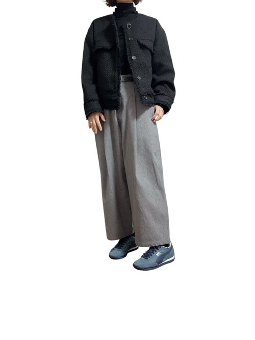 mmmmm000 _style｜VISのノーカラージャケットを使ったコーディネート - WEAR
