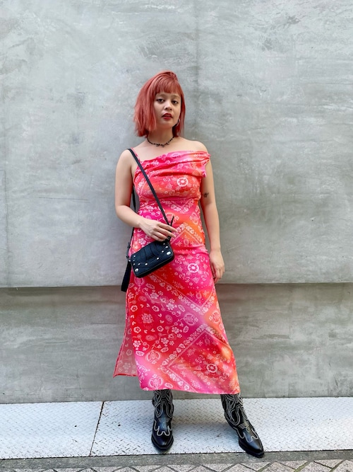 JOLENECOWBOYBLACKREPR レザーウェスタンブーツミドルハーフ（ブーツ