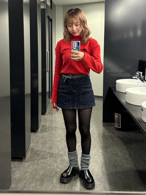 miyu kaneko (PAGEBOY三宮センター街店)｜ENVYMのデニムスカートを使ったコーディネート - WEAR