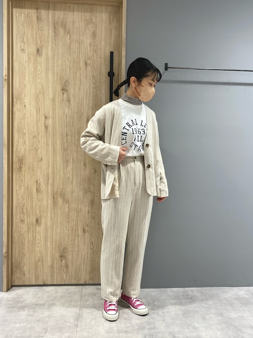 Lisa（Melan Cleuge 八尾リノアス）｜Melan Cleugeのノーカラージャケットを使ったコーディネート - WEAR