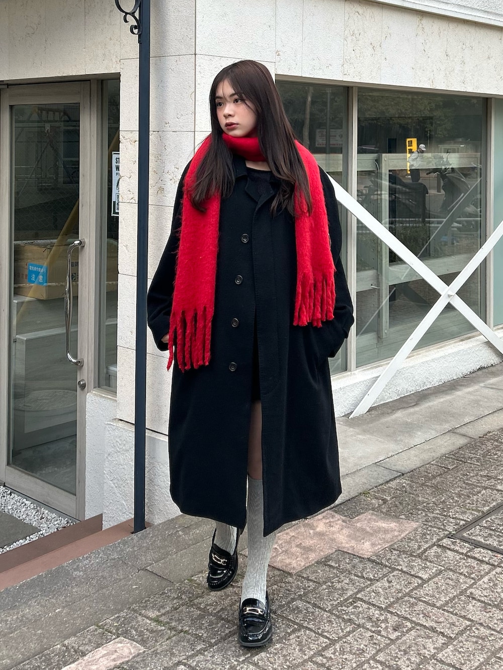 雪姫/ゆき｜TINA：JOJUNのマフラーを使ったコーディネート - WEAR