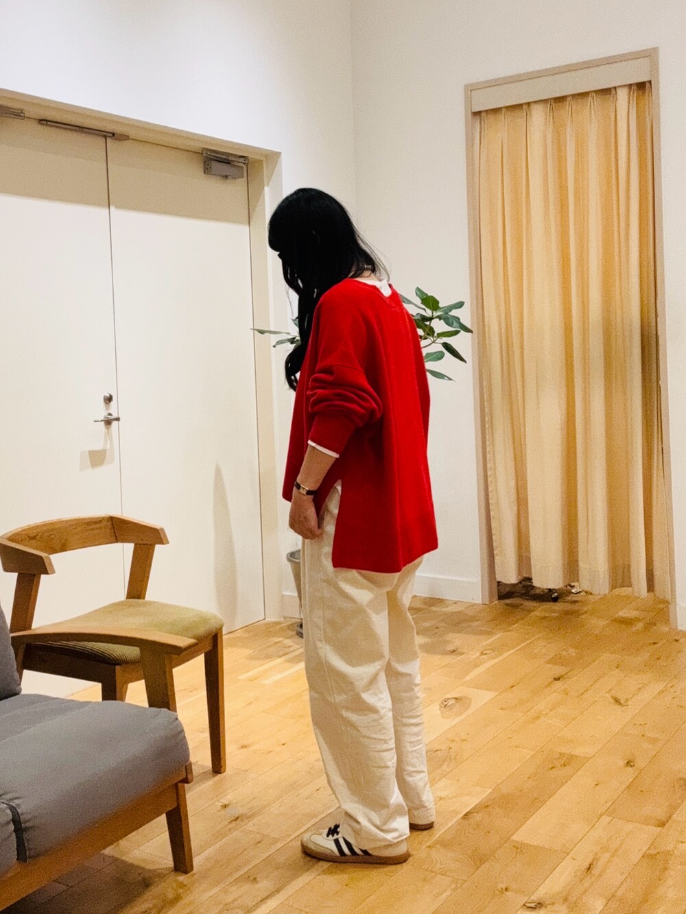 RIE/yoshida(DOORS ららぽーと和泉)｜かぐれのニット/セーターを使ったコーディネート - WEAR