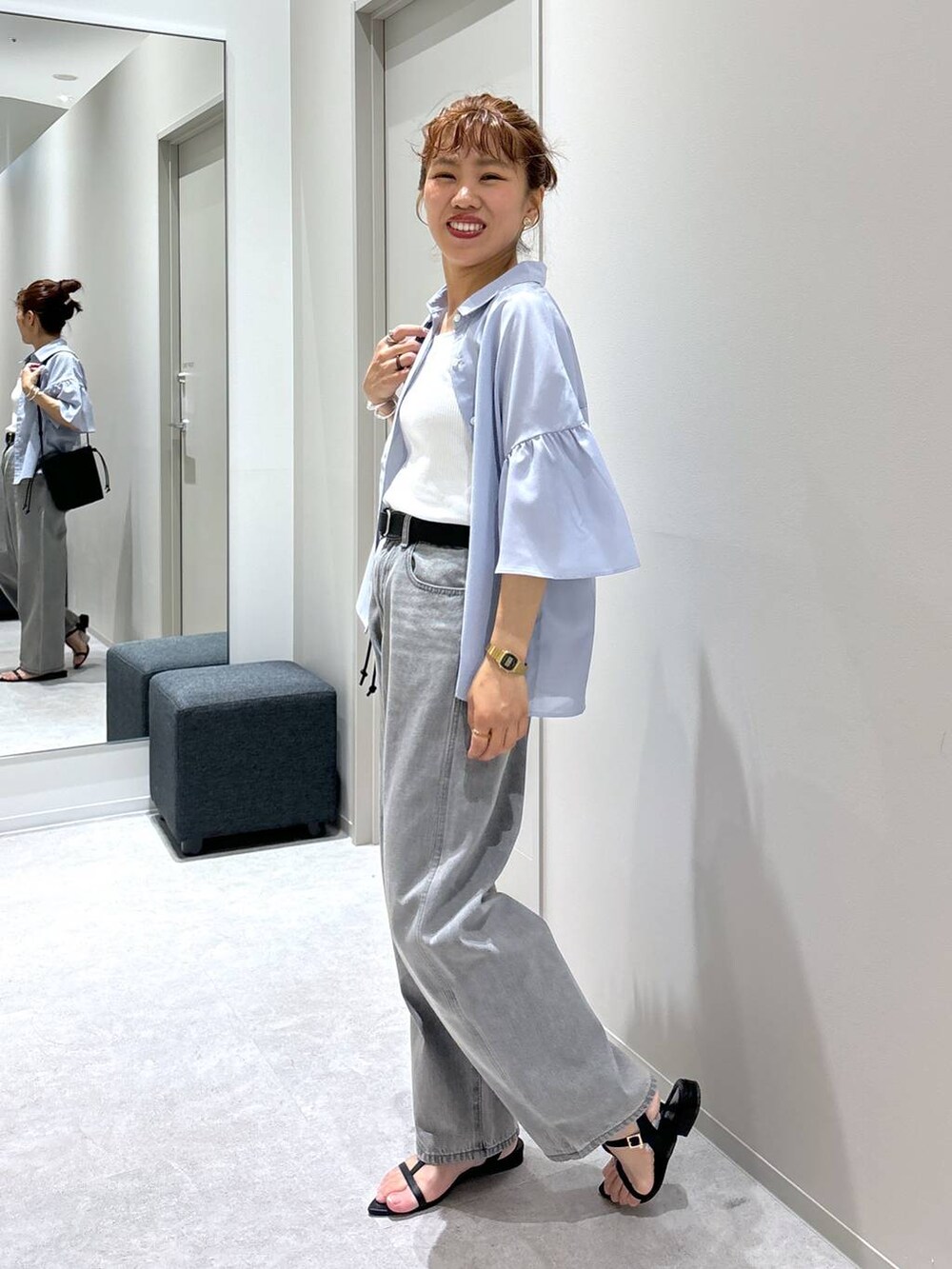 MiCA(GLOBAL WORK ららぽーと柏の葉)｜GLOBAL WORKのデニムパンツを使ったコーディネート - WEAR