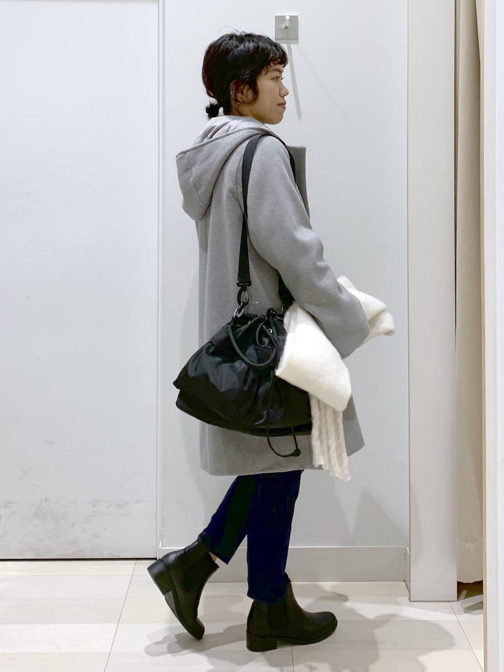 MiCA(GLOBAL WORK イオンレイクタウン)｜GLOBAL WORKのノーカラーコートを使ったコーディネート - WEAR