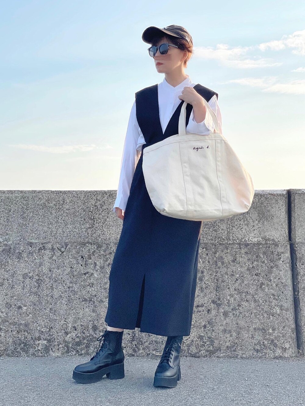 𝑴𝒂｜ReNormのジャンパースカートを使ったコーディネート - WEAR