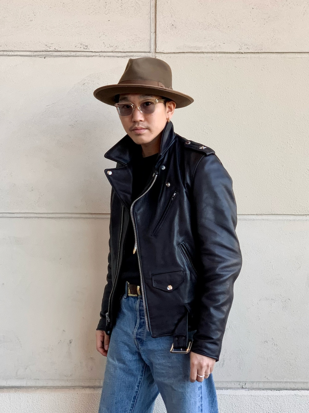 RYOHEI TOTOKI（Schott TOKYO-BAY）｜schottのライダースジャケットを使ったコーディネート - WEAR