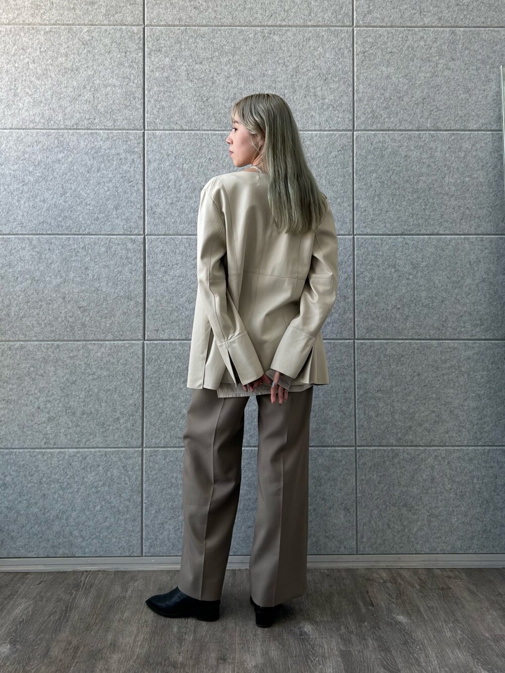 abe （CODE A）(CODE A)｜CODE Aのノーカラージャケットを使ったコーディネート - WEAR