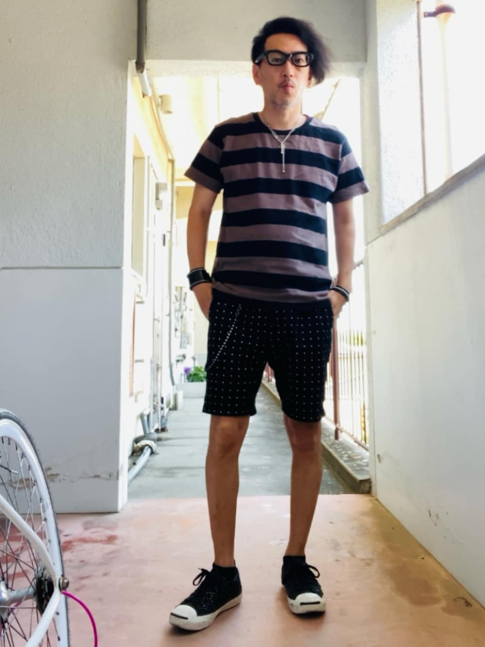 GOODMAN®️｜EFFECTORのメガネを使ったコーディネート - WEAR