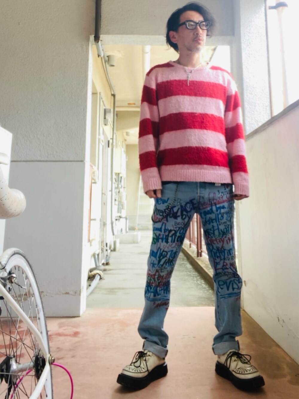 GOODMAN®️｜EFFECTORのメガネを使ったコーディネート - WEAR