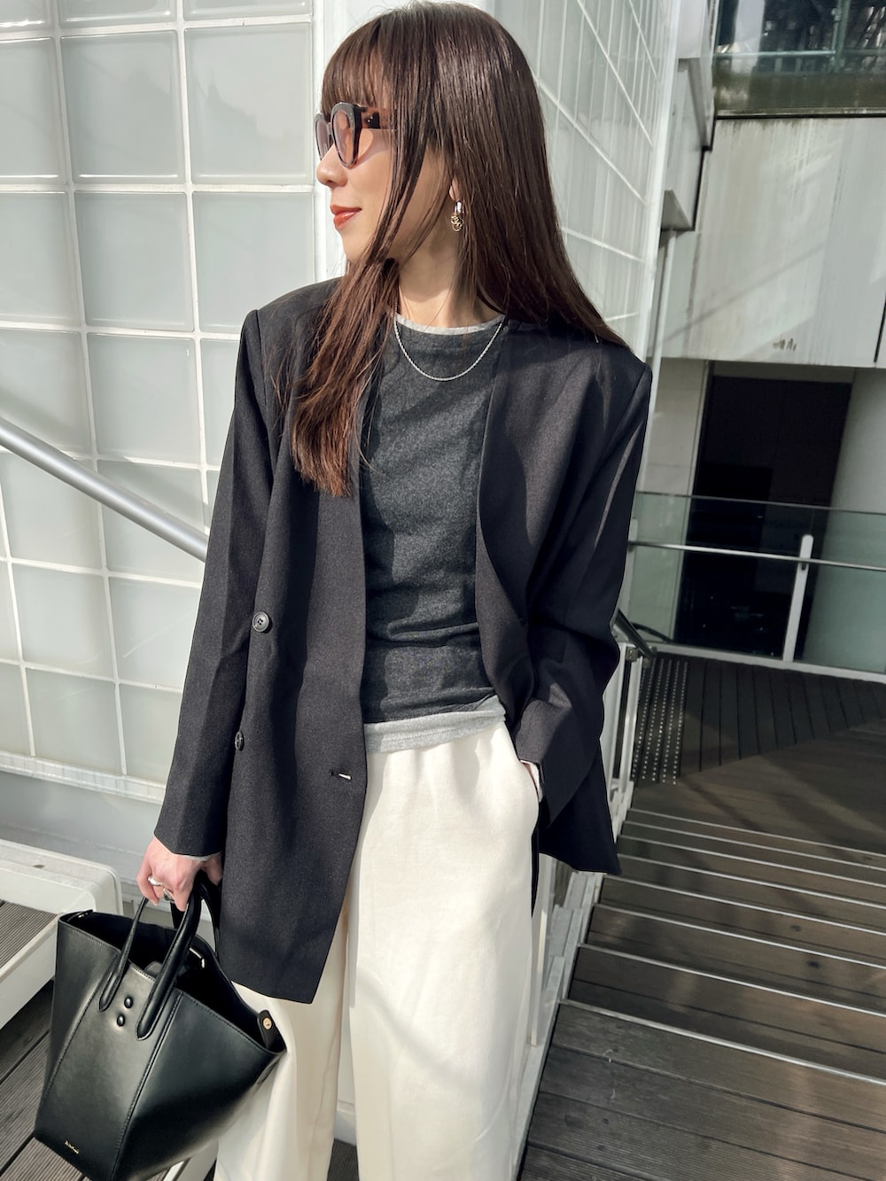 MINAE｜M_のノーカラージャケットを使ったコーディネート - WEAR