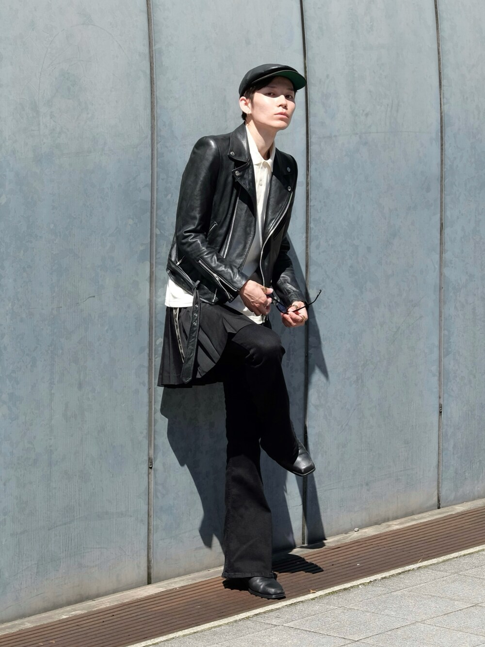 Tsuguya/KwonSaya｜JOHN LAWRENCE SULLIVANのライダースジャケットを使ったコーディネート - WEAR