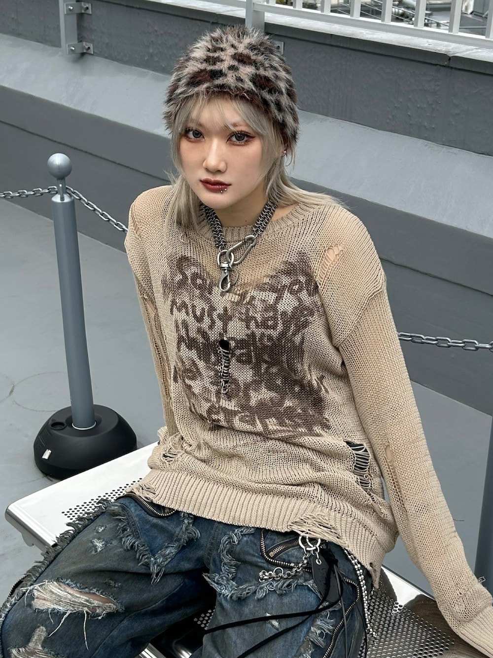 Never mind the XU / Chikashitsu+(Never mind the XU / Chikashitsu+)｜XUのニットキャップ/ビーニーを使ったコーディネート - WEAR