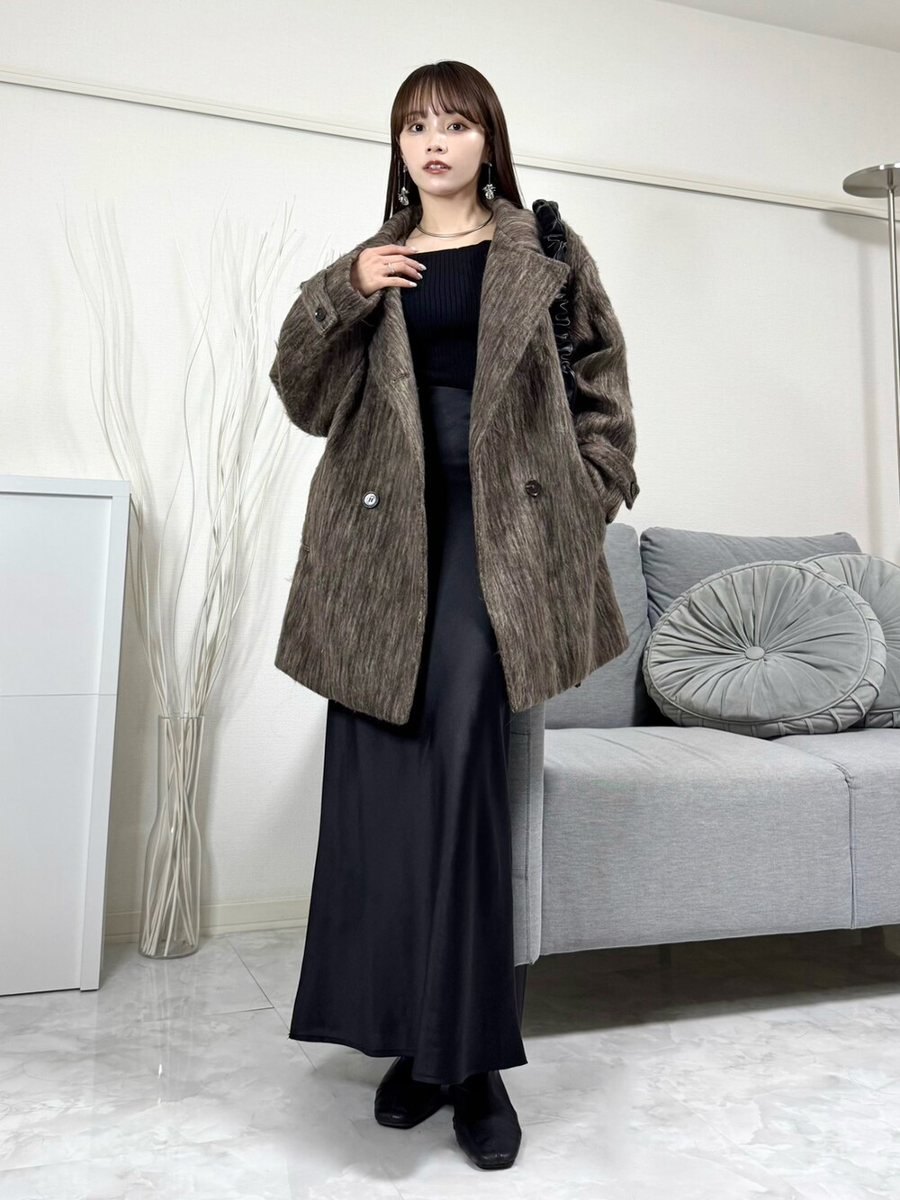 Haruka｜JUNOAHのステンカラーコートを使ったコーディネート - WEAR