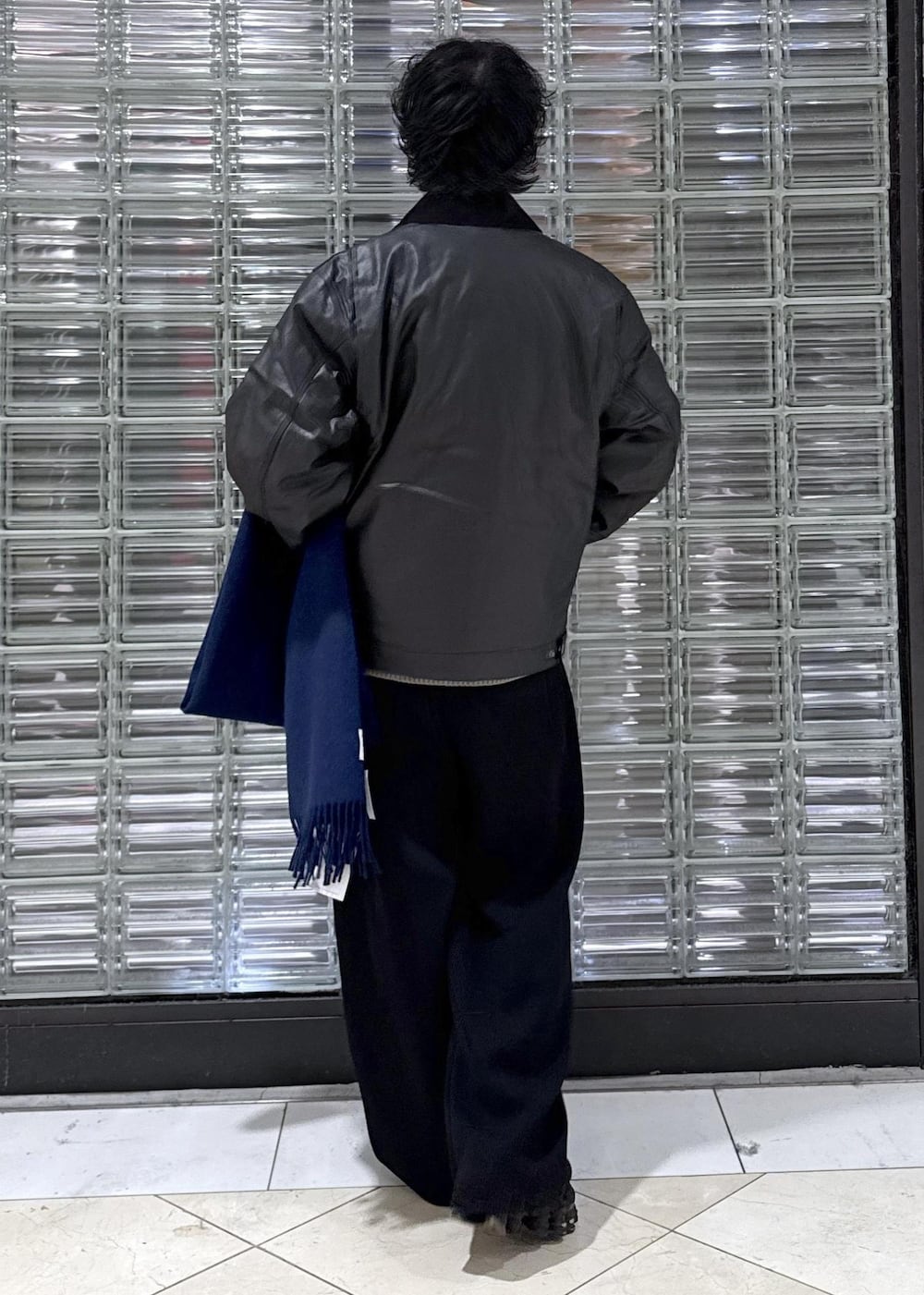 Ryu Miyazaki(ADAM ET ROPE' なんばCITY)｜THE INOUE BROTHERSのマフラーを使ったコーディネート ...