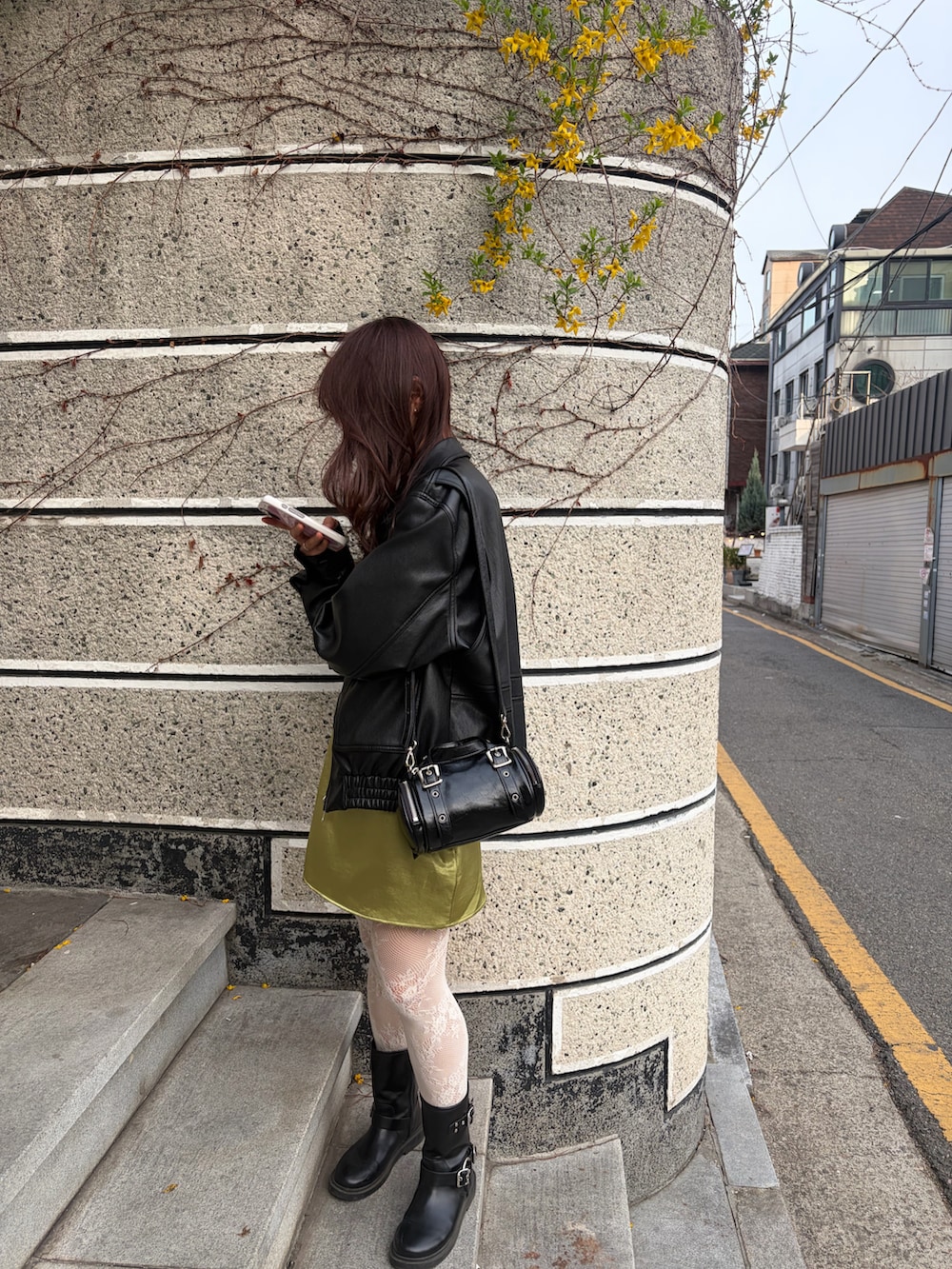 gogeongzi｜porettoのライダースジャケットを使ったコーディネート - WEAR