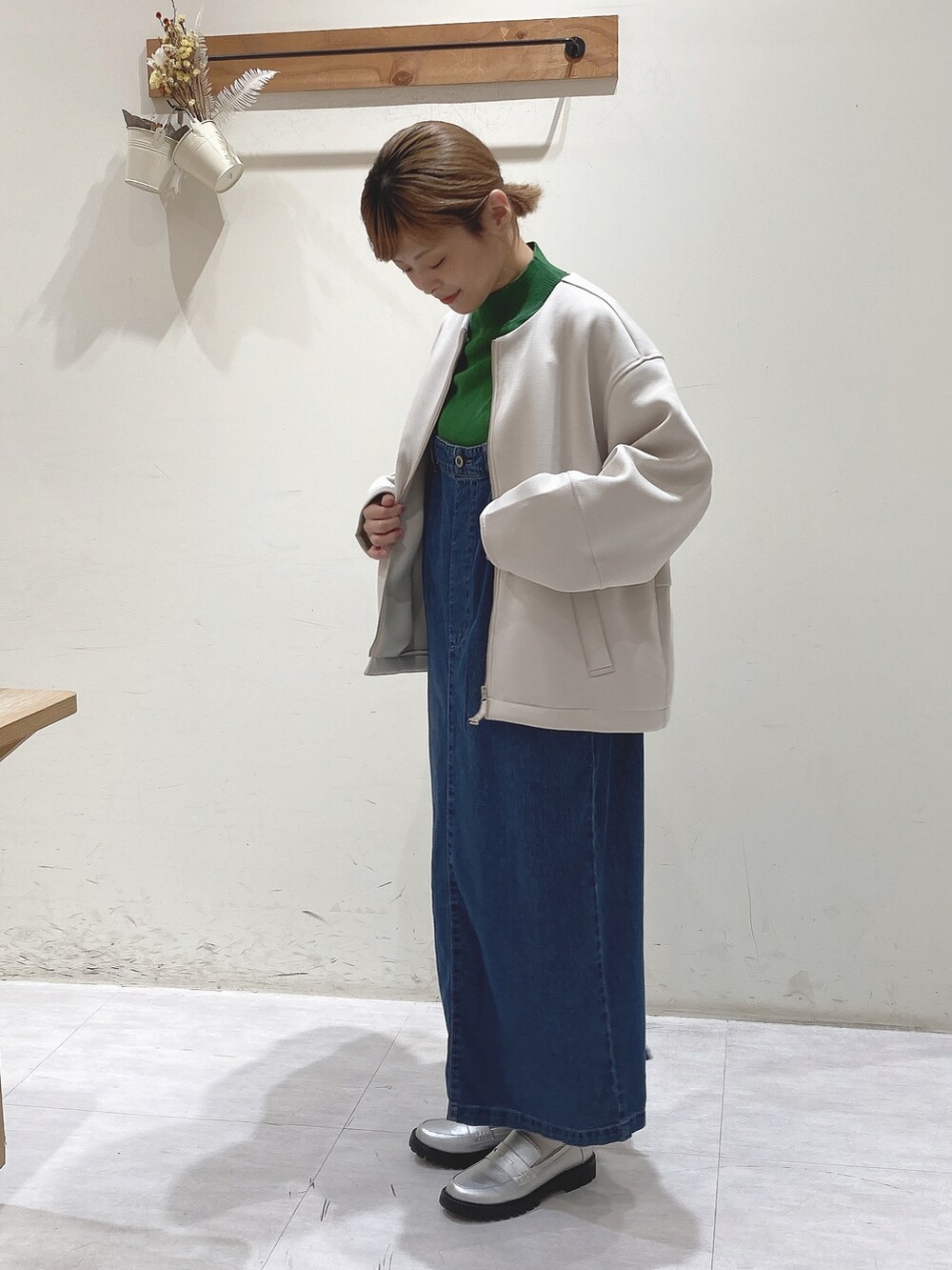 n.ai(SM2 otan taman 宇都宮インターパーク)｜Samansa Mos2 blueのノーカラージャケットを使ったコーディネート - WEAR