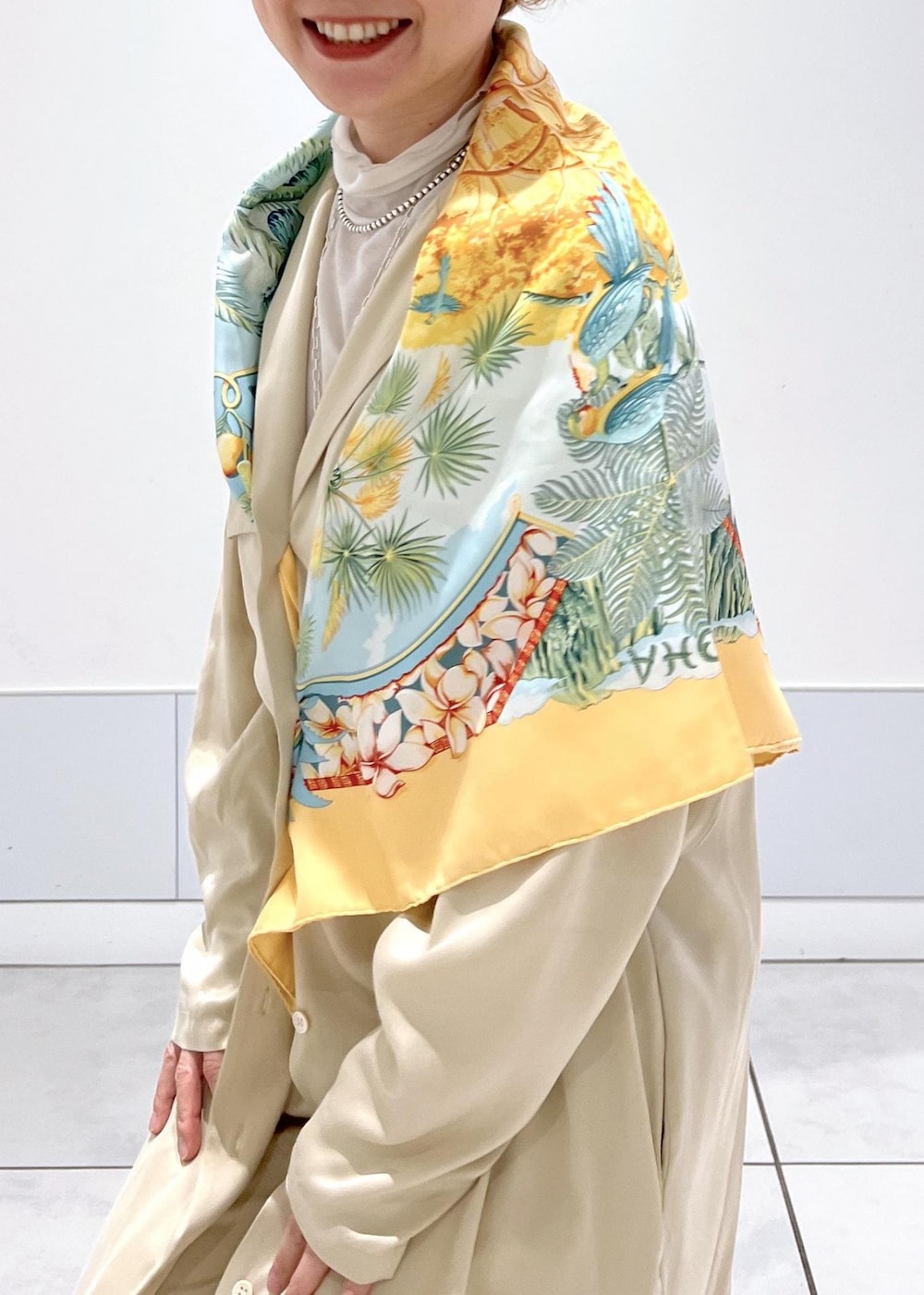 Hirom(SALON adam et rope' 新宿NEWoMan)｜SALON adam et rope'のシャツワンピースを使ったコーディネート - WEAR