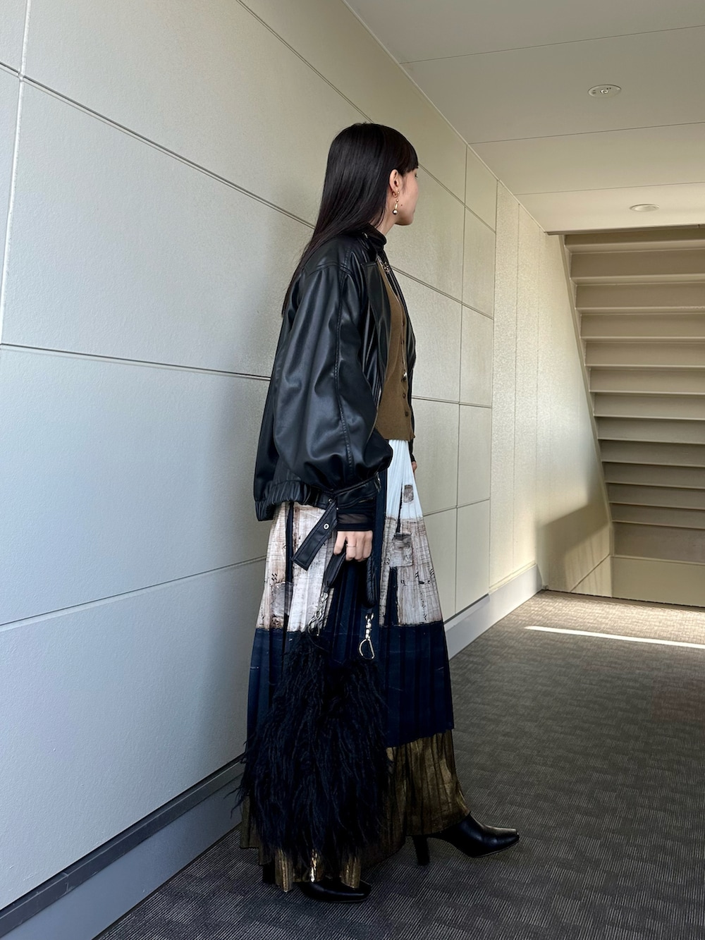 satomi｜AMERIのライダースジャケットを使ったコーディネート - WEAR