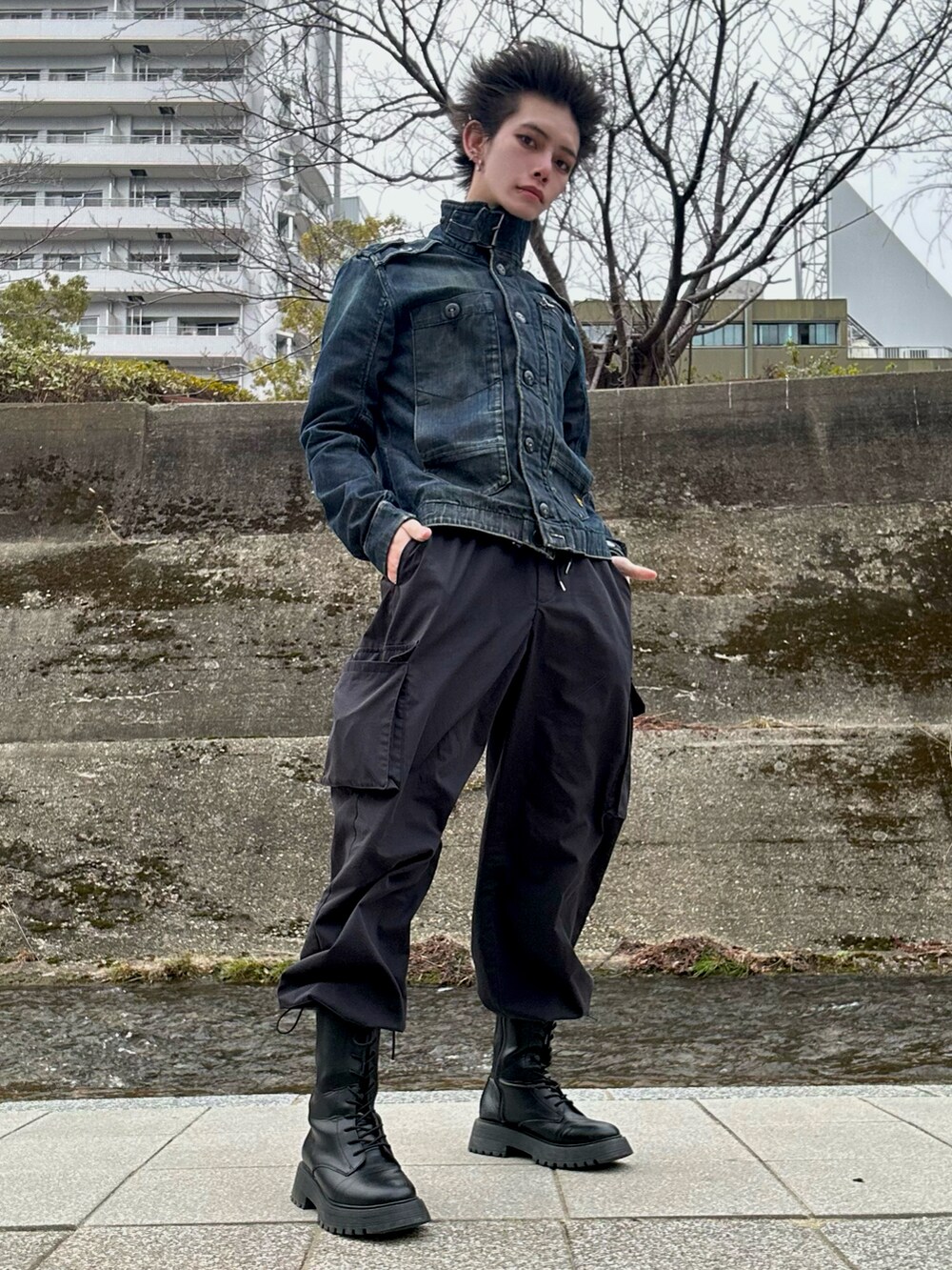 T@ke｜GUのカーゴパンツを使ったコーディネート - WEAR