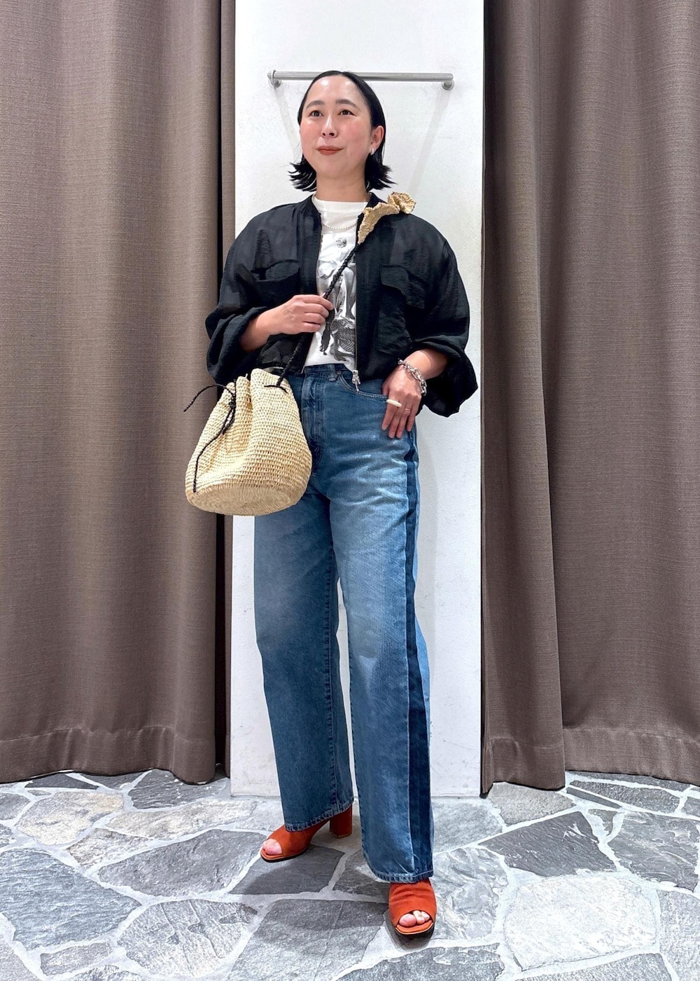 azuki(SALON adam et rope' 天王寺MIO)｜ Takuro Tamuraのデニムパンツを使ったコーディネート - WEAR