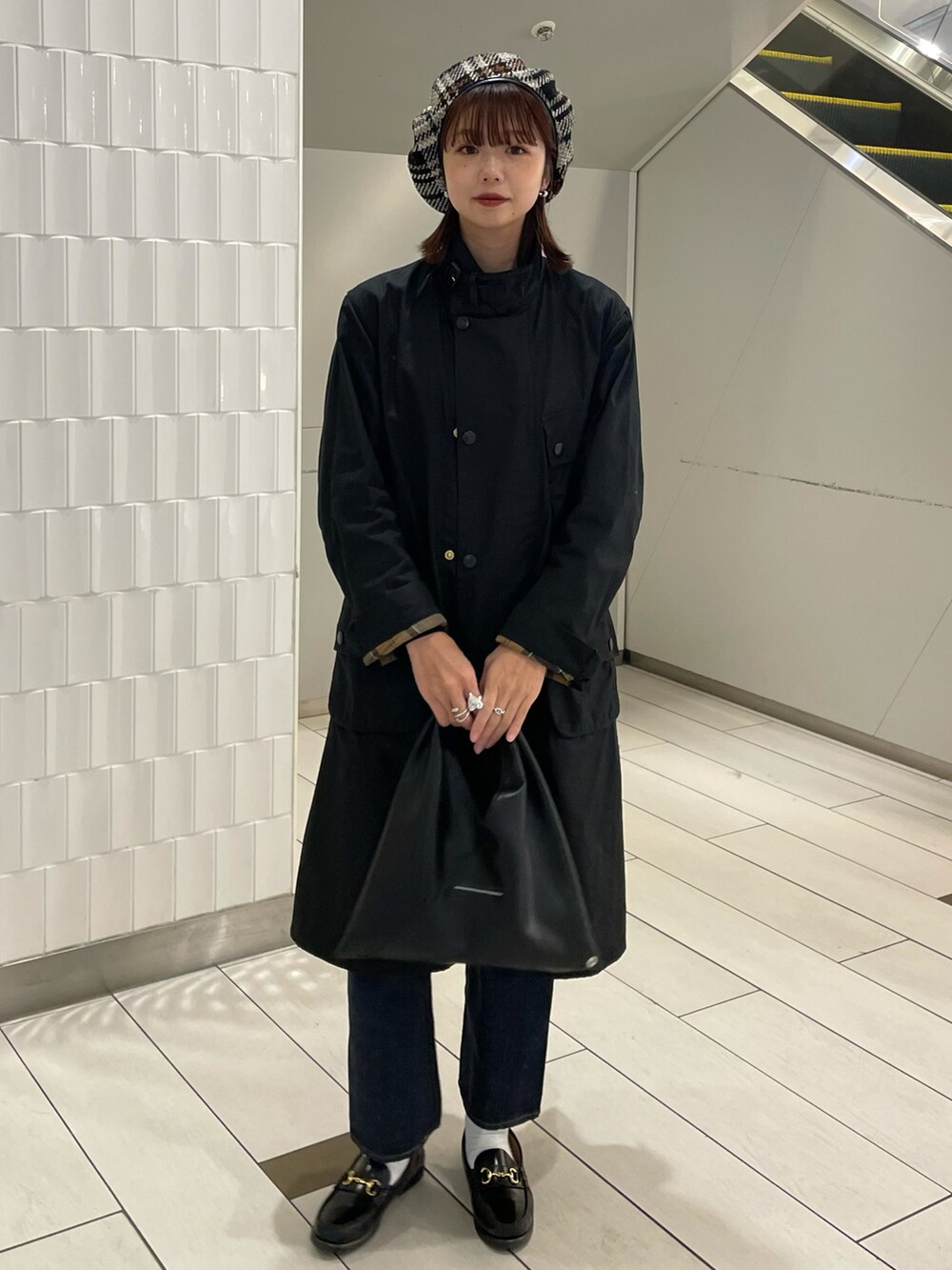 UKI｜Barbourのライダースジャケットを使ったコーディネート - WEAR