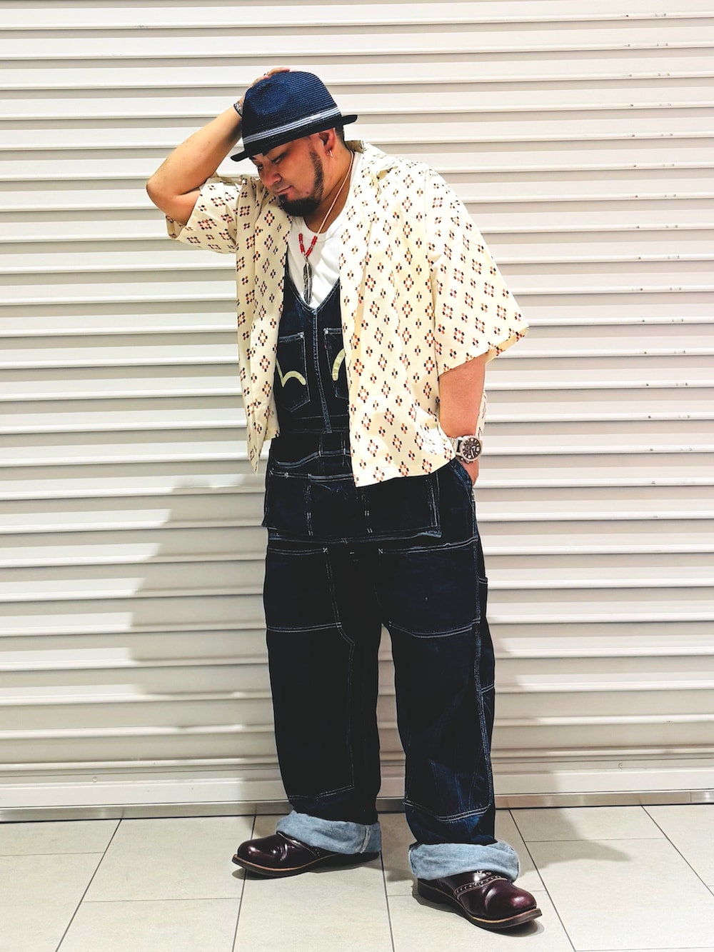 ぬ〜さん(OVERRIDE金沢Rinto)｜OVERRIDEのハットを使ったコーディネート - WEAR