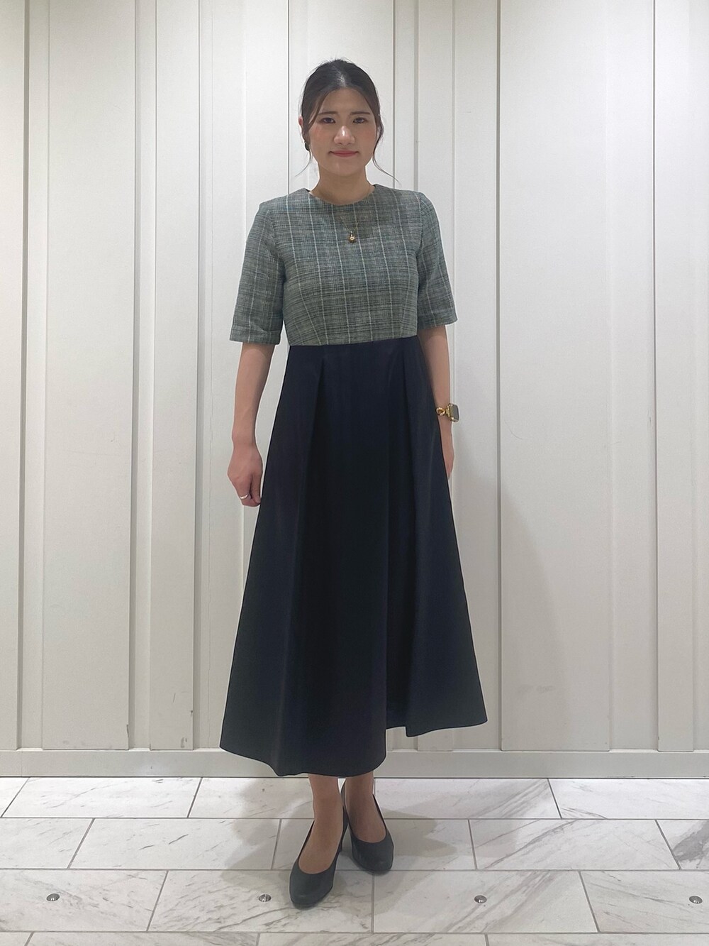 YUME(INDIVI OFFICIAL)｜INDIVIのノーカラージャケットを使ったコーディネート - WEAR