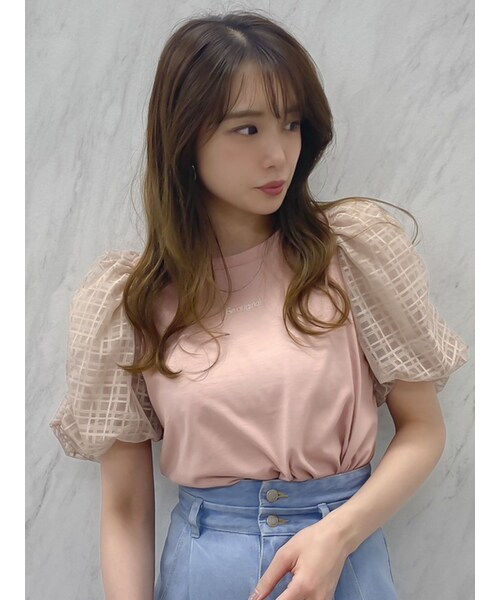 dazzlin（ダズリン）の「シアーチェックコンビTシャツ（Tシャツ/カットソー）」 - WEAR