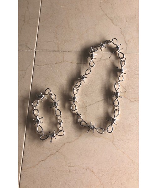 A.D.G（エーディージー）の「Barbed Wire Necklace (silver)（ネックレス）」 - WEAR
