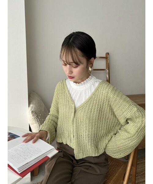 neam（ニーム）の「mesh short knit cardigan（カーディガン/ボレロ）」 - WEAR