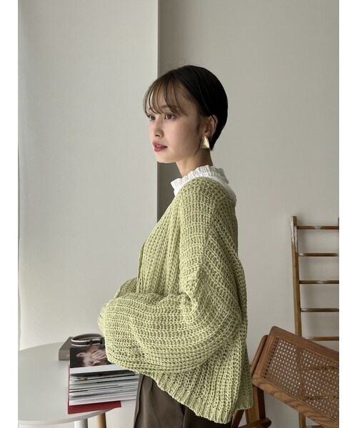 neam（ニーム）の「mesh short knit cardigan（カーディガン/ボレロ）」 - WEAR