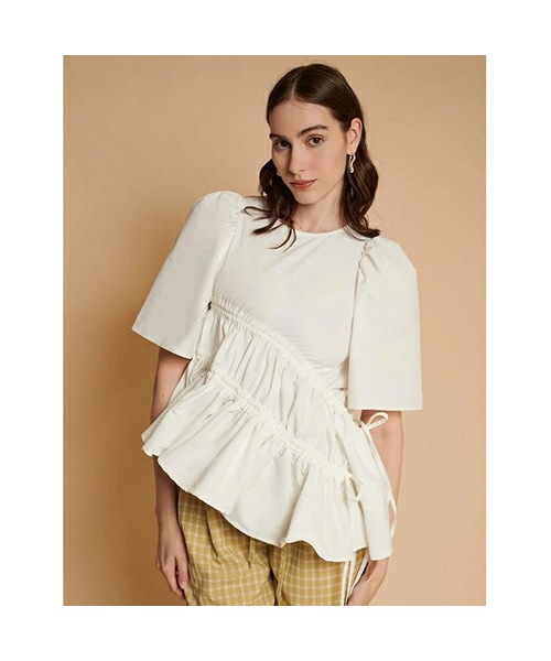 GHOSPELL（ゴスペル）の「GHOSPELL Pia Ruched Top（Tシャツ/カットソー）」 - WEAR