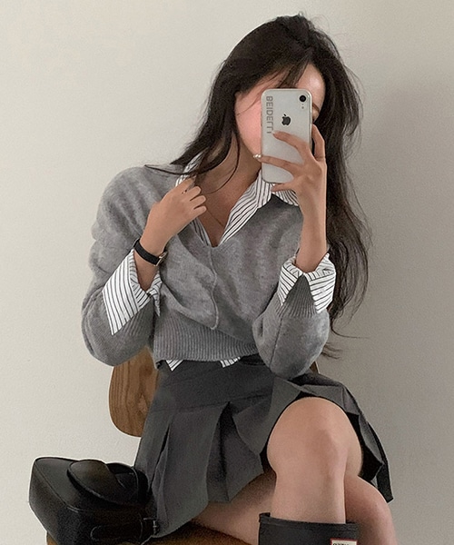 DHOLIC（ディーホリック）の「Vネックラインウール混ニット（ニット/セーター）」 - WEAR