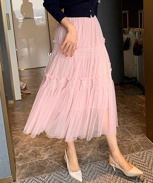 DHOLIC（ディーホリック）の「チュールティアードスカート（スカート）」 - WEAR