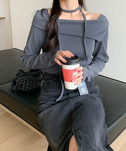 DHOLIC（ディーホリック）の「アンバランスオフショル長袖Tシャツ（Tシャツ/カットソー）」 - WEAR