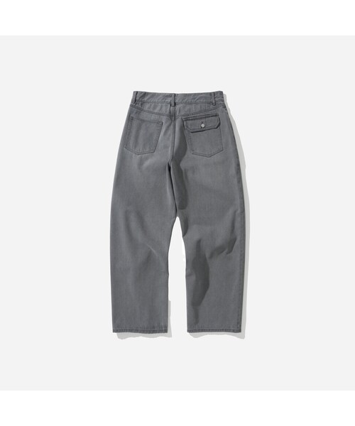 UNIFORM BRIDGE（ユニフォームブリッジ）の「PIN TUCK LOOSE FIT JEANS - GREY WASHED ...