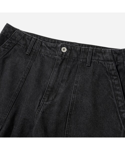 UNIFORM BRIDGE（ユニフォームブリッジ）の「OG WIDE DENIM FATIGUE PANT - BLACK WASHED ...
