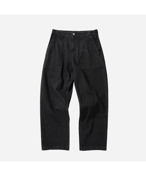 UNIFORM BRIDGE（ユニフォームブリッジ）の「OG WIDE DENIM FATIGUE PANT - BLACK WASHED ...