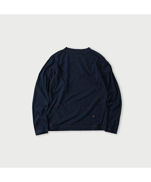 45R（フォーティファイブアール）の「ペーペーくんベタッチプリントの908Tシャツ（インディゴ 濃）（）」 - WEAR