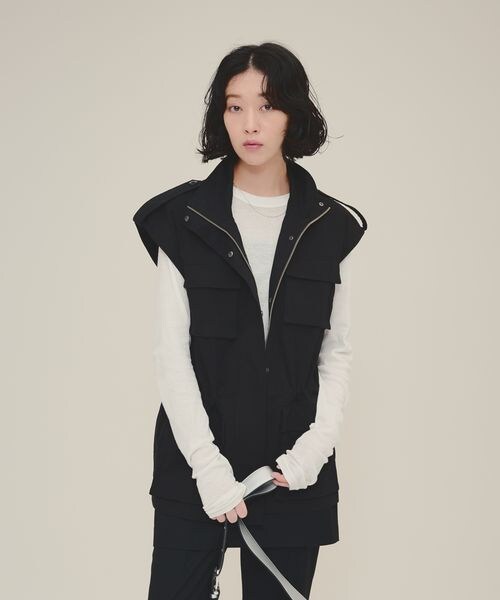 JEANASIS（ジーナシス）の「stand collar Over Vest（）」 - WEAR