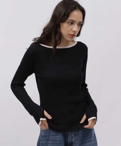 LAKOLE（ラコレ）の「12ゲージリブボートネック（）」 - WEAR