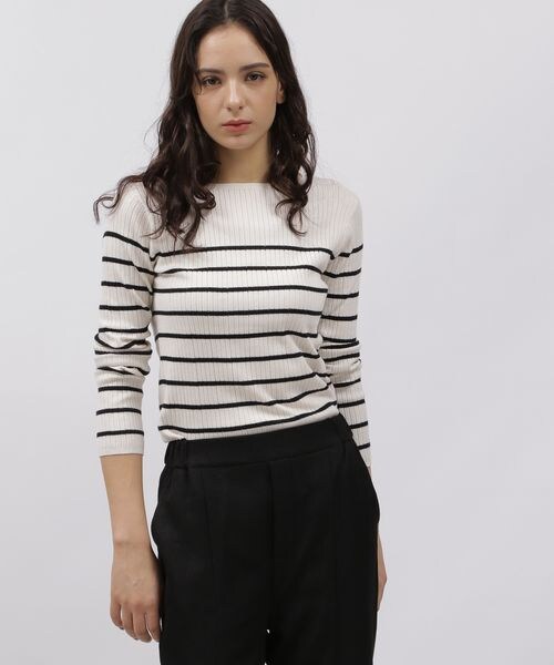 LAKOLE（ラコレ）の「12ゲージリブボートネック（）」 - WEAR