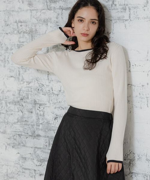 LAKOLE（ラコレ）の「12ゲージリブボートネック（）」 - WEAR