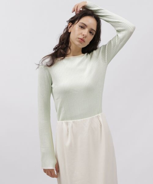 LAKOLE（ラコレ）の「12ゲージリブボートネック（）」 - WEAR