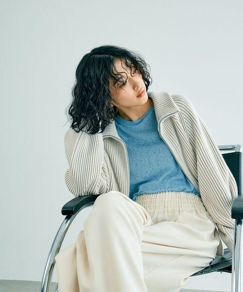 LEPSIM（レプシィム）の「7ゲージ配色リブZIPカーディガン（）」 - WEAR