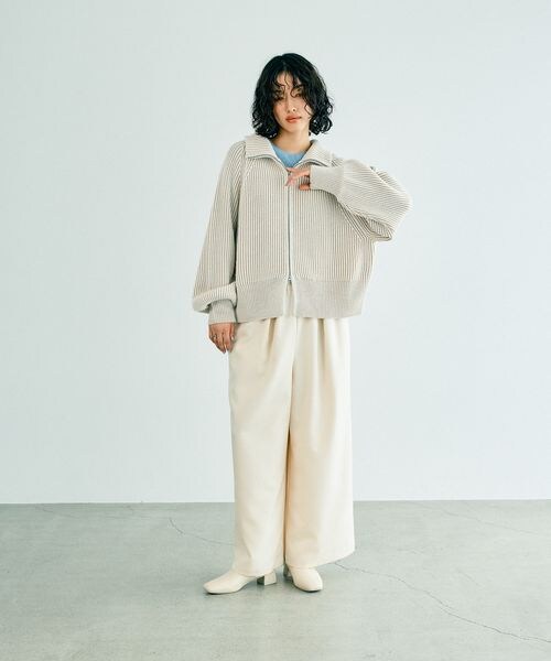 LEPSIM（レプシィム）の「7ゲージ配色リブZIPカーディガン（）」 - WEAR