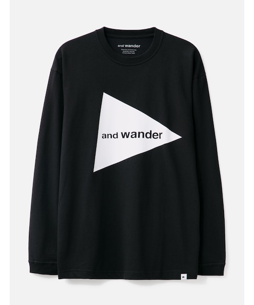 and wander（アンドワンダー）の「and wander Logo Long Sleeve T-shirt（）」 - WEAR