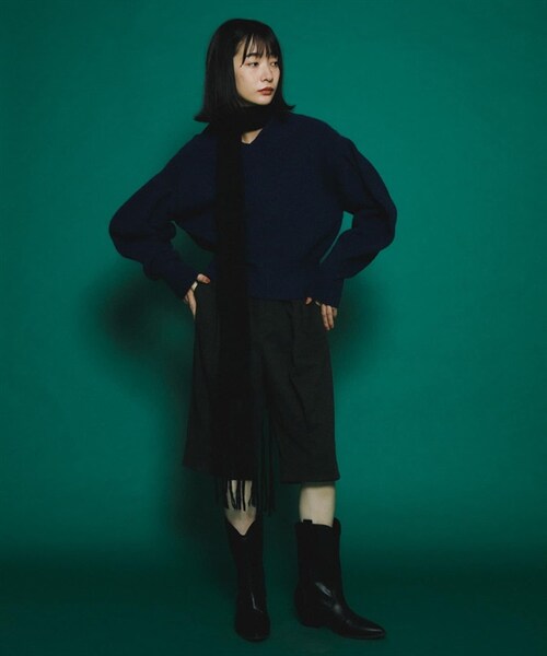 KBF（ケイビーエフ）の「V領立體感針織衫（）」 - WEAR