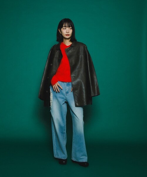 KBF（ケイビーエフ）の「V領立體感針織衫（）」 - WEAR