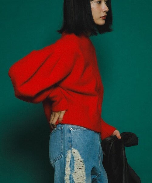 KBF（ケイビーエフ）の「V領立體感針織衫（）」 - WEAR